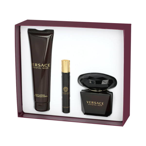 Versace Crystal Noir EDT 90 ml + EDT MINI 10 ml + BL 150 ml ...